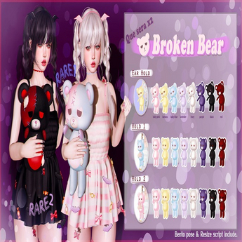 Second Life Marketplace - {Que sera x2} Broken Bear / hold2 / ivory